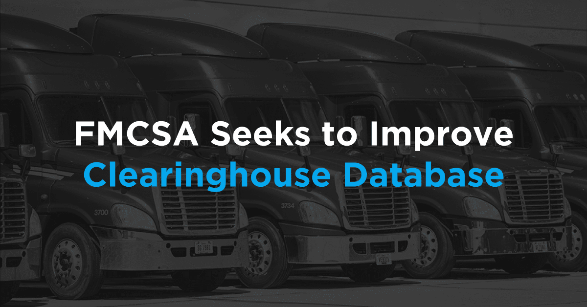 FMCSA seeks to improve database in Spring 2021 - DATAC