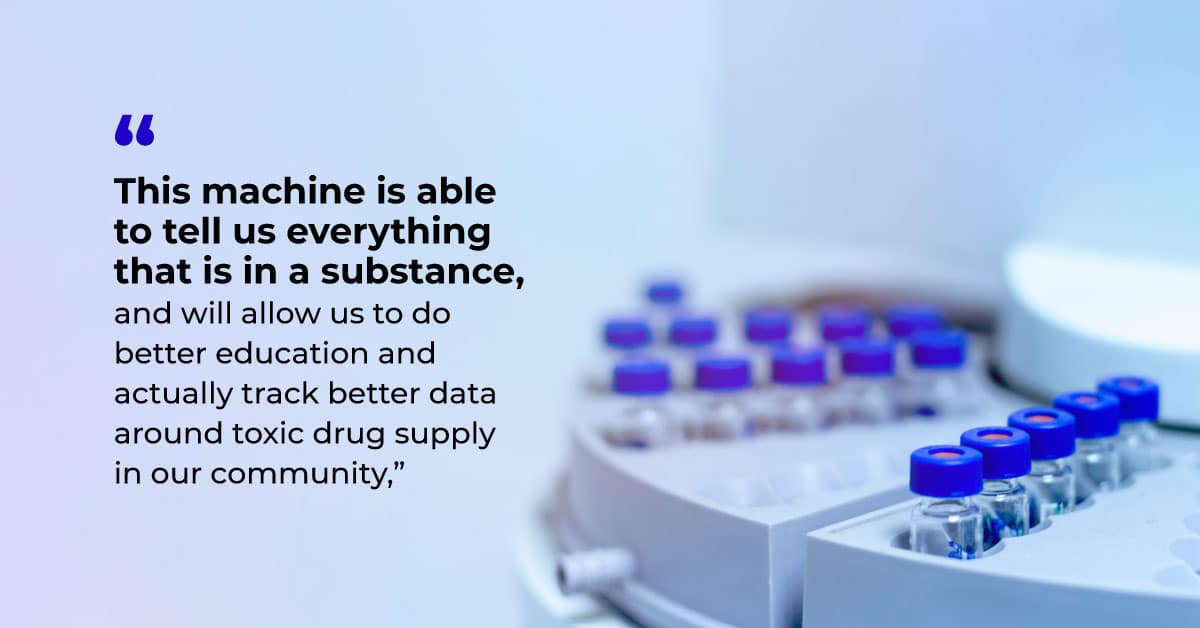 SK harm reduction service obtains new spectrometer - DATAC