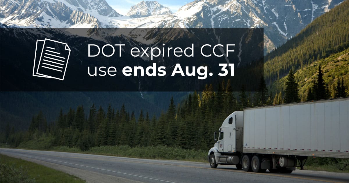 Time is up for old DOT Custody and Control Forms - DATAC